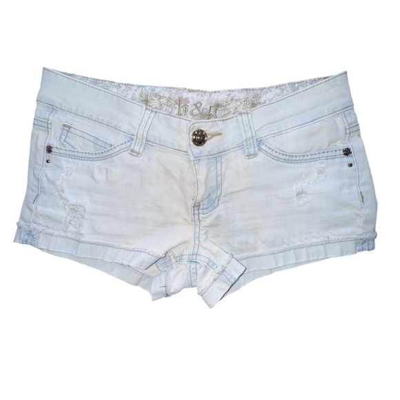 H&G | Shorts | H G Small Light Blue Stonewashed Destroyed Denim Jeans ...